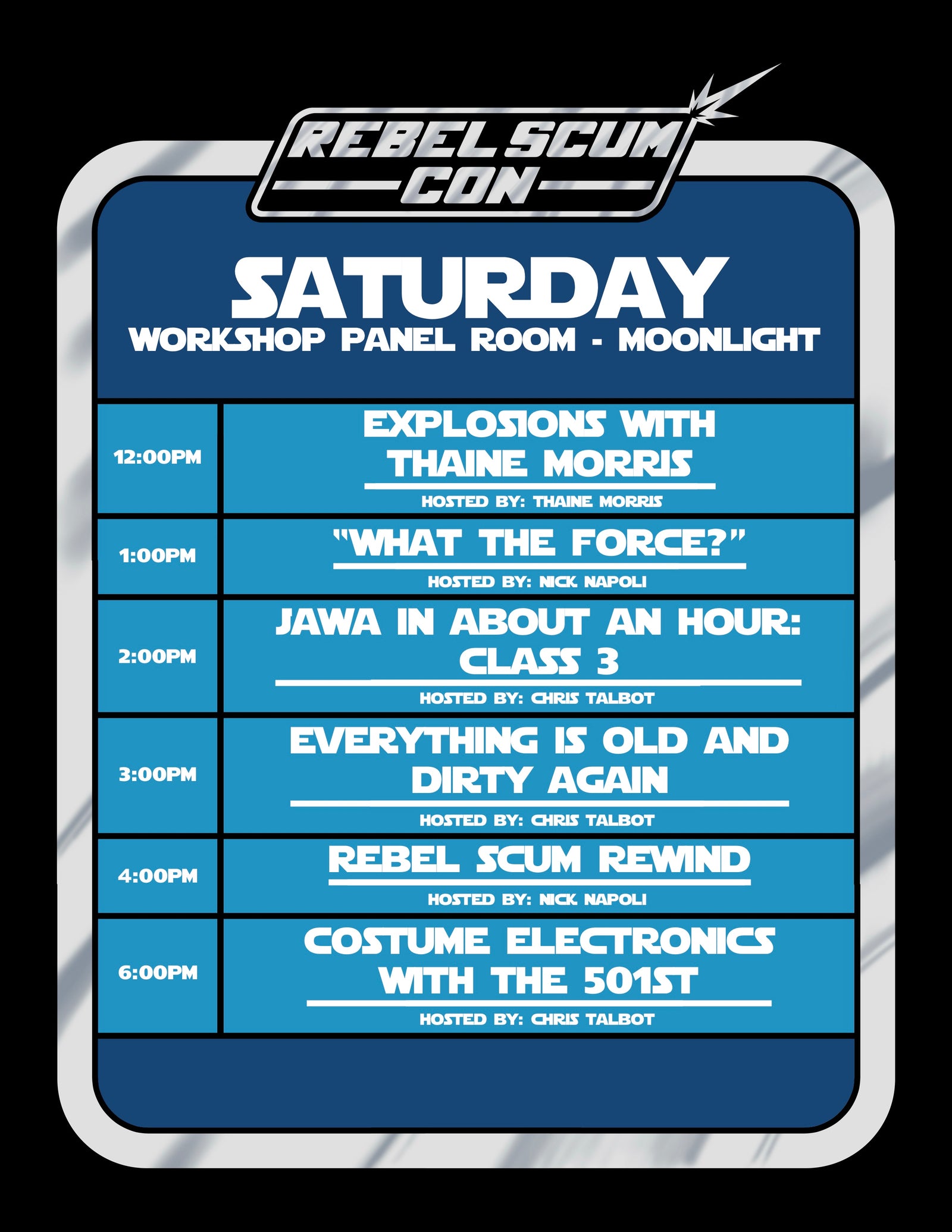 Events & Activities – Rebel Scum Con