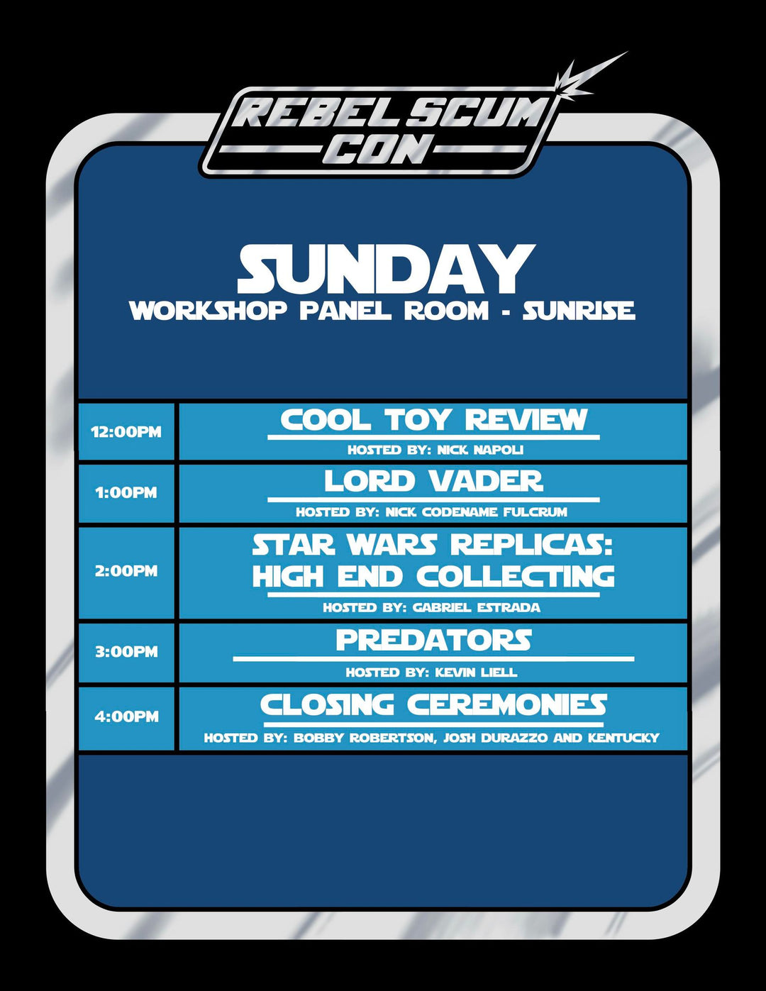 Events & Activities – Rebel Scum Con